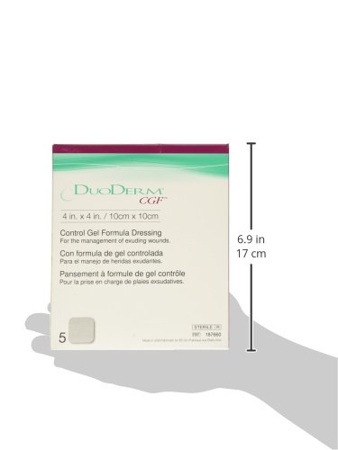 Convatec Duoderm CGF Wound Dressing, 5 Count 4x4 10cm x 10cm