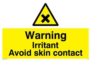Irritant avoid skin contact - Warning Sign: Amazon.co.uk: DIY & Tools