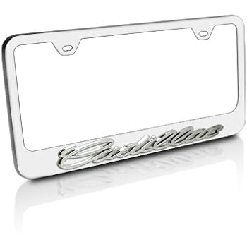 Amazon.com: Cadillac 3d Chrome Stainless Steel License Plate Frame ...