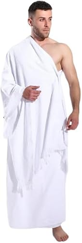 سعر JIL Men's Cotton Ihram Robe for Hajj & Umrah - One Size - White فى ...