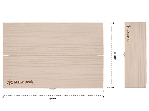 Snow Peak Chopping Board Set - Birch Wood Cutting Board & Stainless Steel Chef Knife - Kitchen ...