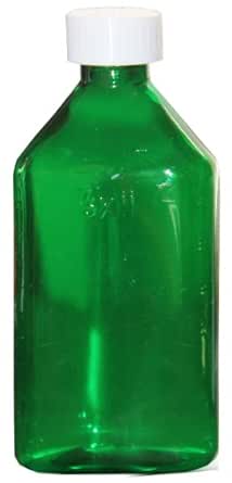 Oval Pharmacy Bottle for Liquid Medicine – Green Medicine Bottle ...
