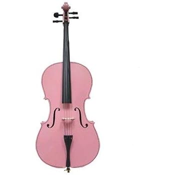 Amazon.com: Merano 4/4 Full Size Pink Cello with Hard Case, Bag and ...