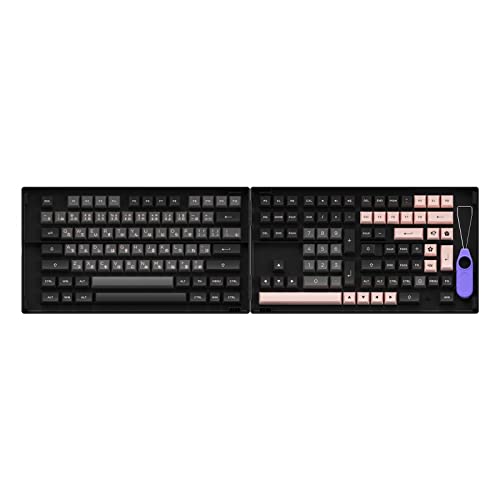 Akko Keycaps for Mechanical Keyboards, Black&Pink 158-Key ASA Profile ...