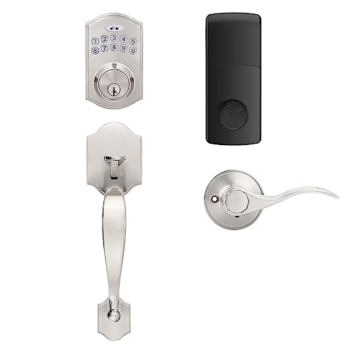 Tinewa Electronic Smart Keypad Deadbolt, Front Door Handle Sets ...
