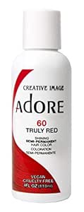 Amazon.com : Adore Semi-Permanent Haircolor #060 Truly Red 4 Ounce ...