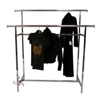 Amazon.com: Roxy Display (RK-R60) Double Rail Garment Rack, 2 Hanging ...