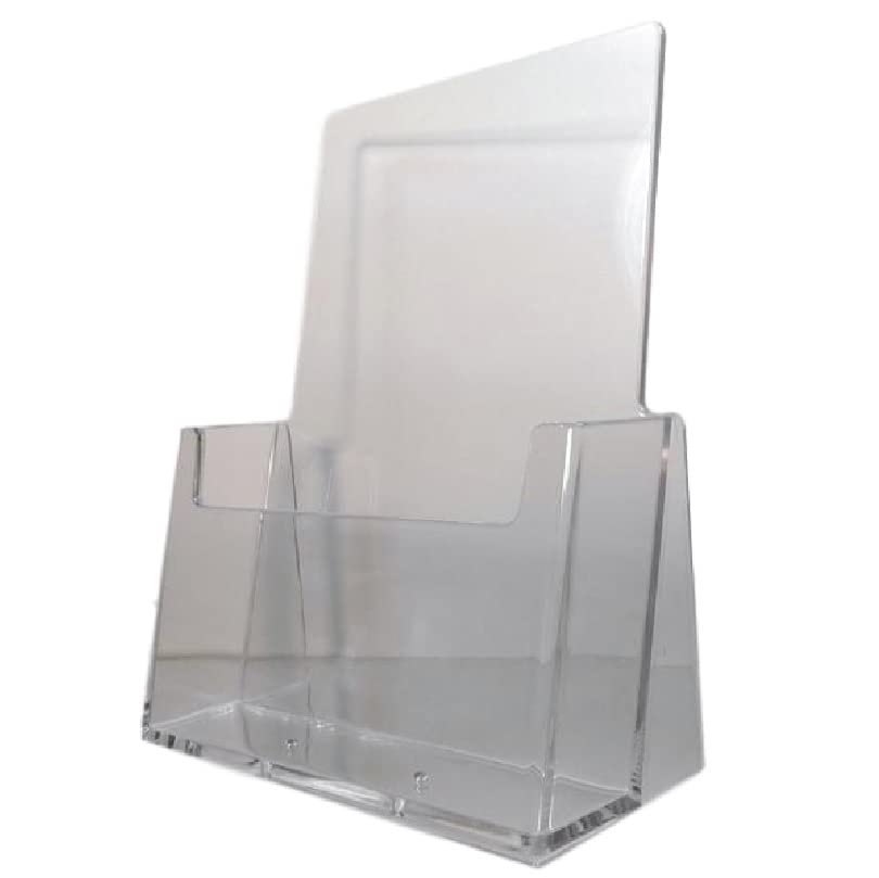 Dazzling Displays Clear Acrylic Brochure Holder - 6" x 9" Bi-Fold ...