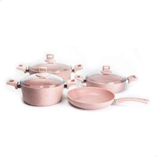 Alberto granite cookware set seven peices pink price in Saudi Arabia ...