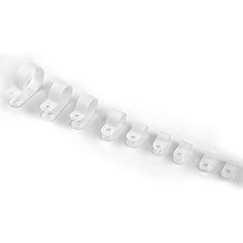 Amazon.com: XLX 225pcs 9 Size White Nylon R-Type Cable Clamp Fastener ...