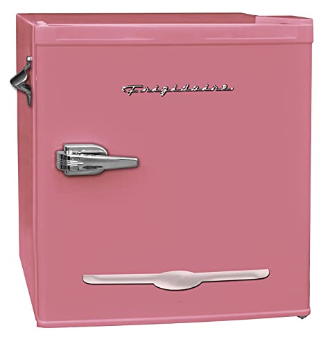 Frigidaire EFR176-PINK 1.6 cu. ft. Retro Bar Fridge with Side Bottle ...