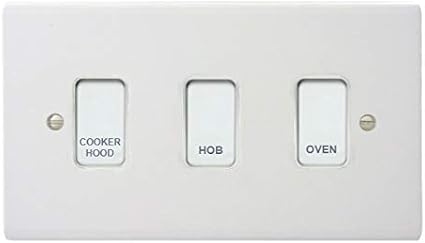 Customised Grid Switch Kitchen Control Panel - 3 Gang (White): Amazon ...