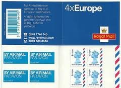 4 X Europe Royal Mail Stamps Air Mail up to 20g: Amazon.co.uk: Office ...