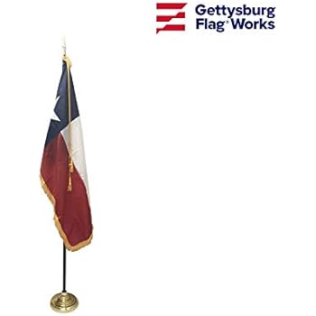 Amazon.com : 3x5' Texas Flag Indoor Flag Set, Includes Indoor Flag ...