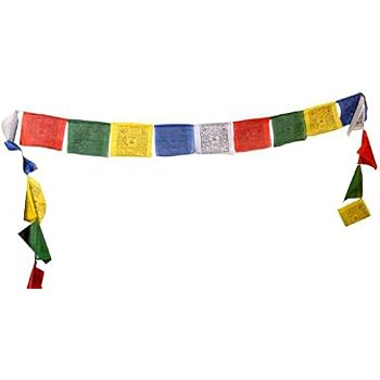 Amazon.com : Tibetan Prayer Flag - Large Traditional Design (10" x 10 ...