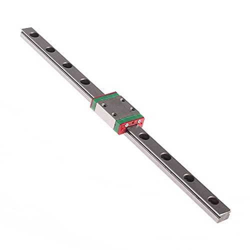 CNCCANEN Linear Rail Guide MGN9H 350mm Linear Sliding Guideway with 1Pcs MGN9H Stainless Steel ...