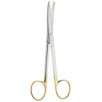 Amazon.com: V. Mueller SU1814-002 Vital Mayo Dissecting Scissor, Curved, Round Blades, Tungsten ...