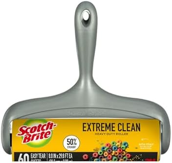 Scotch-Brite Extreme Clean Lint Roller, 1 Large Lint Roller, 60 Sheets ...
