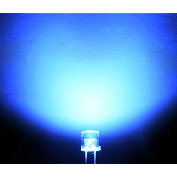 3mm Diffused Flat Top Wide Angle Cool/Clear White LED Pack of 10 Wide ...