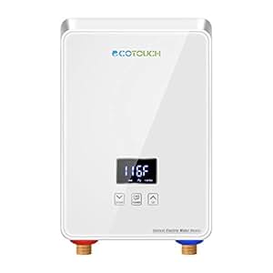 ECOTOUCH Electric Tankless Water Heater Point-of-Use Hot Water Heater ...
