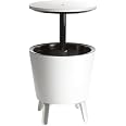Amazon.com : Keter Cool Bar/Cocktail/Coffee 3-in-1 Patio Table, White ...