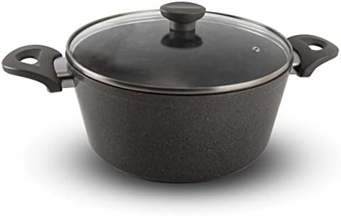 Top chef Pot Granite size 18 Grey glass Lid price in Egypt | Amazon ...