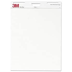 3M Flip Charts, 25"x30", White, 40 Sheets/Pad, 2 Pads/Carton MMM570 ...
