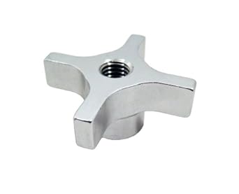 JW Winco Aluminum 6063-T5 Clamping Tapped Hand Knob, Threaded Through Hole, 3/8"-16 Thread Size ...