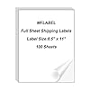 MFLABEL Full Sheet Sticker Labels, Address Labels, White Matte Label ...