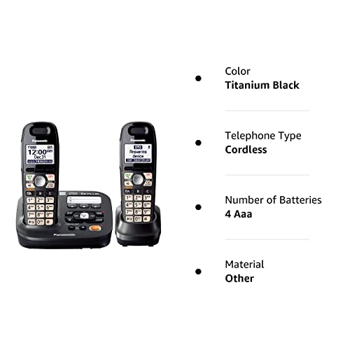 Panasonic DECT 6.0 Plus Cordless Amplified Phone with Digital Answering System Expandable to 6 ...