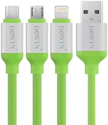 DOWIN 1.2 METER Rapid Series 3-in-1 Cable For 8PIN LIGHTNING, Micro ...