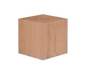 Amazon.com: 4 Inch Solid Wood Block Cube - 1 Block