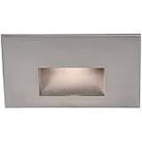 WAC Lighting WL-LED100-C-WT Rectangular Scoop 4W 120V LED Step Light with Cool White Lens and ...