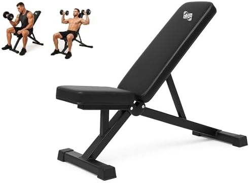 ALCOACH Adjustable Weight Bench Foldable Workout Bench with Leg ...