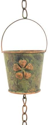 Amazon.com : Zaer Ltd. Ornate Hanging Rain Chains (Buckets, Copper ...