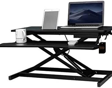 Flash Hawk 32 Inch Adjustable Sit to Stand Up Desk Workstation with ...