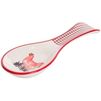 Amazon.com: Kitchen spoon rest Rooster ceramic: Kitchen & Dining
