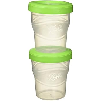 Amazon.com: Ball Plastic Pint Freezer Jars with Snap-On Lids | 16-Ounce ...