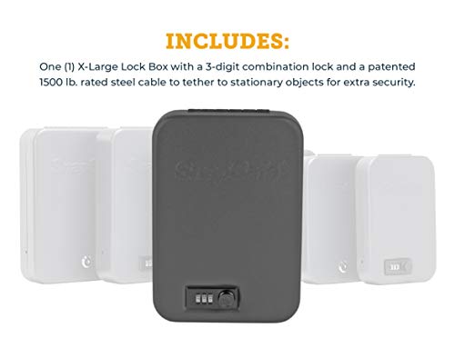 SnapSafe Portable Combination Lock Box for Guns and Valuables ...