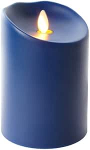 Amazon.com: Luminara Unscented Flameless Candle Size: 5", Color: Navy ...