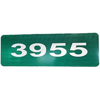 Amazon.com : Custom Reflective Green 911 Horizontal Address Aluminum ...