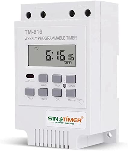 SCIENISH SINOTIMER 30AMP Weekly Programmable Digital TIME SWITCH Relay Control Timer 220V Din ...