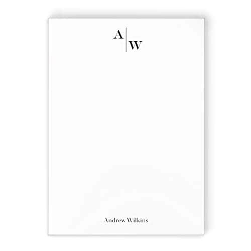 Amazon.com: SPLIT MONOGRAM NOTEPAD - Personalized Modern Traditional ...