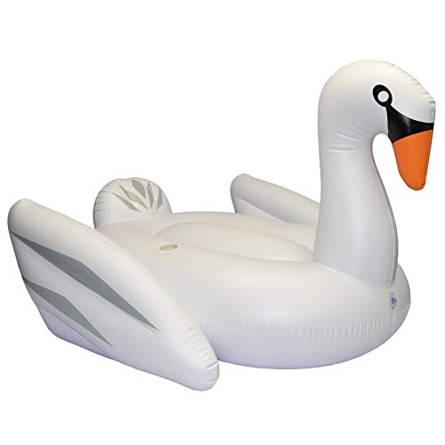 GoFloats Swan Voyage Giant Inflatable Swan, Premium Quality and Largest ...