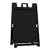 Plasticade 140NSBKBOXED Signicade Deluxe A-Frame Sidewalk Curb Sign Portable Folding Double ...
