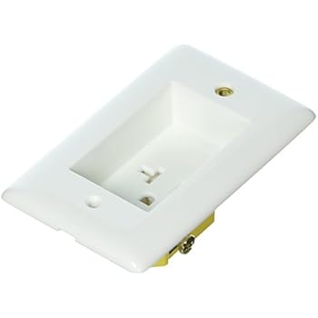 Leviton 688-W 15 Amp, 125 Volt, 1 Gang Recessed Single Receptacle ...
