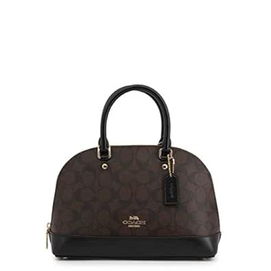 Buy COACH Signature Mini Sierra Women's Leather Satchel Purse (Brown ...