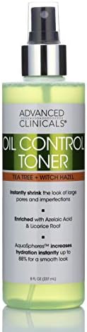 Advanced Clinicals Oil Control Toner Tea Tree with Witch Hazel 237 ml ...