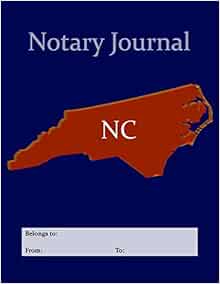 Amazon.com: Notary Journal: A Professional NC Notary Public Logbook ...