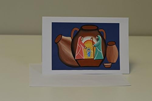 Hand-painted Christmas Card, "Nativity Scene," made by artists with ...